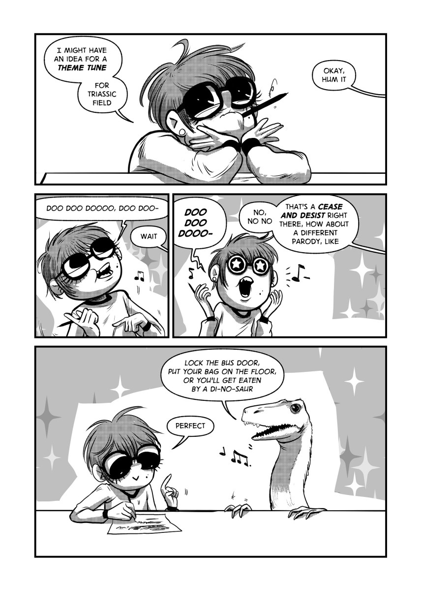 Triassic Field – Theme Tune – Irish Comics